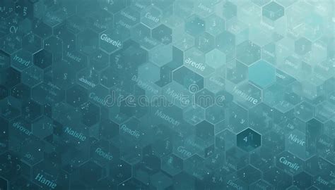 Teal Hexagon Network Abstract Data Visualization Stock Illustration