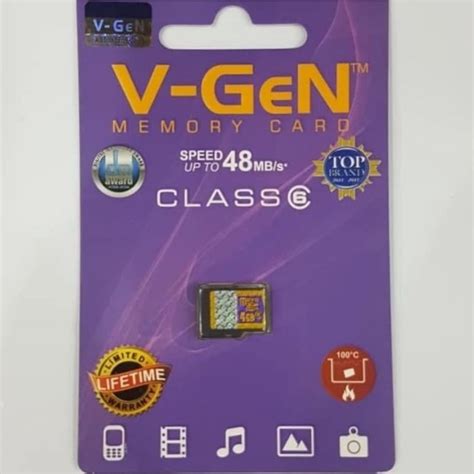 Jual Memory Card Vgen V Gen Micro Sd Class 6 4gb 8gb 16gb 32gb Ori Garansi Seumur Hidup Shopee