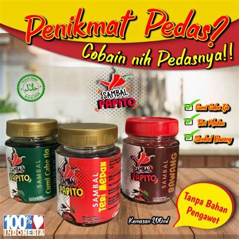 Jual Paket Sambal 3 Varian Paket Sambal Sambal Bawang Sambal Cumi Sambal Teri Medan Sambel Cumi