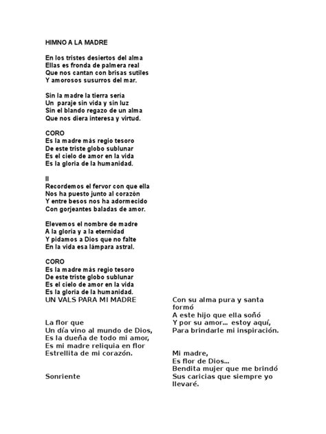 Himno A La Madre Pdf Amor Religión Y Creencia
