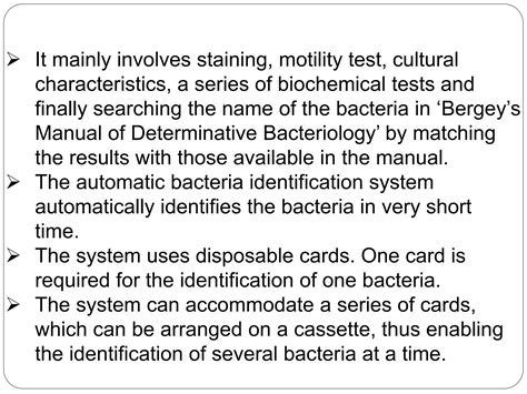 Automated Microbial Identification System Pptx