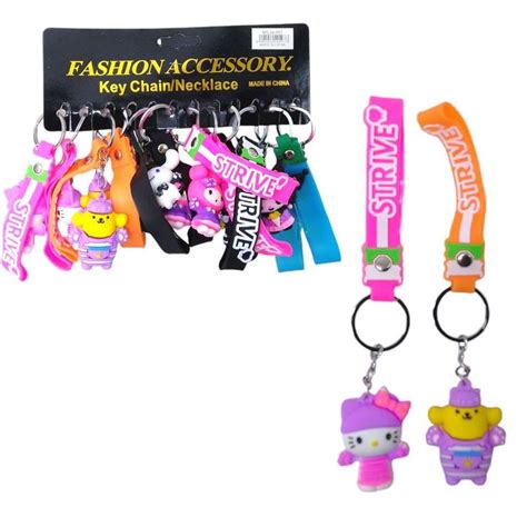 Брелок з браслетом гумовий аніме Sanrio Kuromi Hello Kitty My Melody