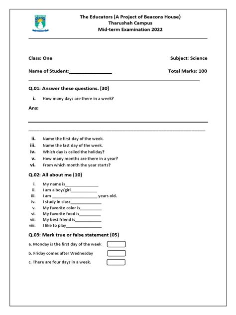 Class One Pdf