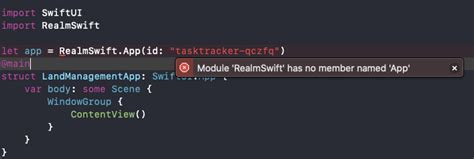Realm How To Resolve The Conflict Between Realmswiftapp And Swiftui