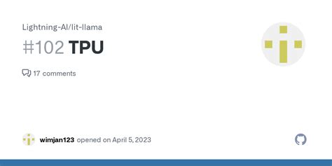 Tpu · Issue 102 · Lightning Ailit Llama · Github