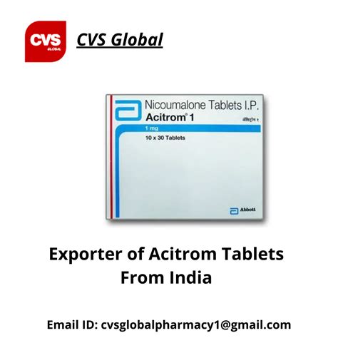 Acenocoumarolnicoumalone Acitrom Tablet Acenocoumarol At ₹ 29121