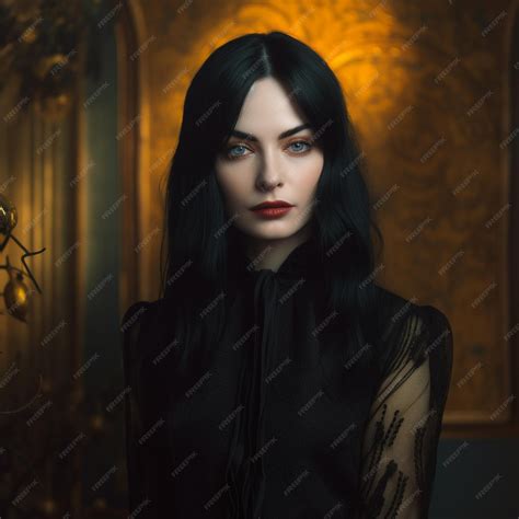 Premium Ai Image Morden Woman Short Dress Fashion Model And Dark