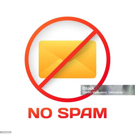 스팸 표시가 없습니다 플랫 컬러 X 표시가 있는 봉투 스팸 표시 없음 빨간색 선 벡터 아이콘 개념에 대한 스톡 벡터 아트 및 기타 이미지 Istock