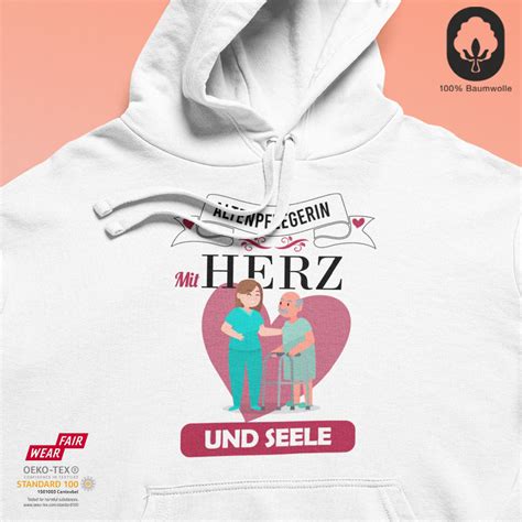 Altenpfleger Mit Herz Bioblend Hoodie Mode Mit Mehrwert Organische
