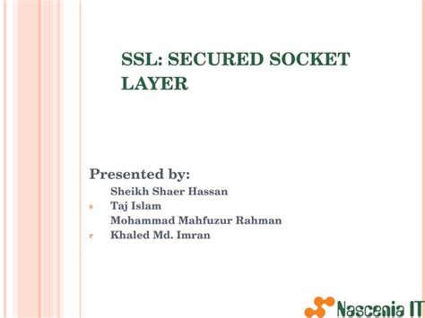 Transport Layer Security Tls Pptx