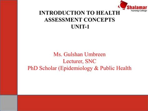 Health Assessment Concepts Ppt