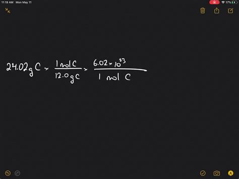 SOLVED In G Of Carbon There Are Carbon Atoms Numerade