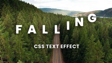 Falling Text Animation With Background Video Css Tutorial Text