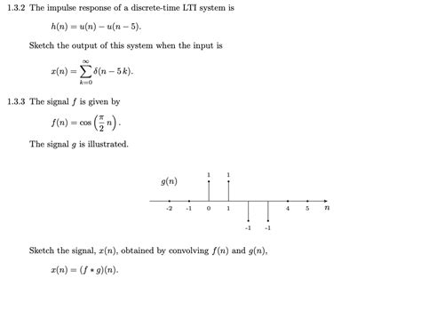 Solved 132 The Impulse Response Of A Discrete Time Lti