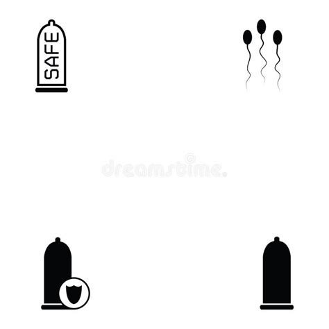 Safe Sex Icon Set Stock Vector Illustration Of Icon