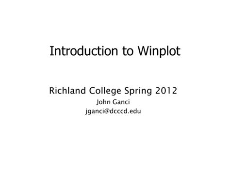 Introduction To Winplot Graphing Software Tutorial