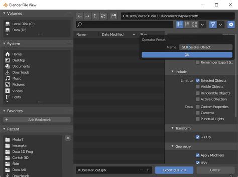 Tutorial Cara Export Glb File Dengan Blender 3d Berita Gamelab Indonesia
