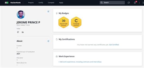 Jerome Prince P On Linkedin Successfully Completed C Language And Python 30 Days Of Code