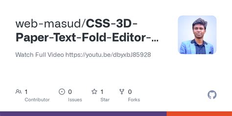 Github Coding Scriptcss 3d Paper Text Fold Editor Html Css Js Text