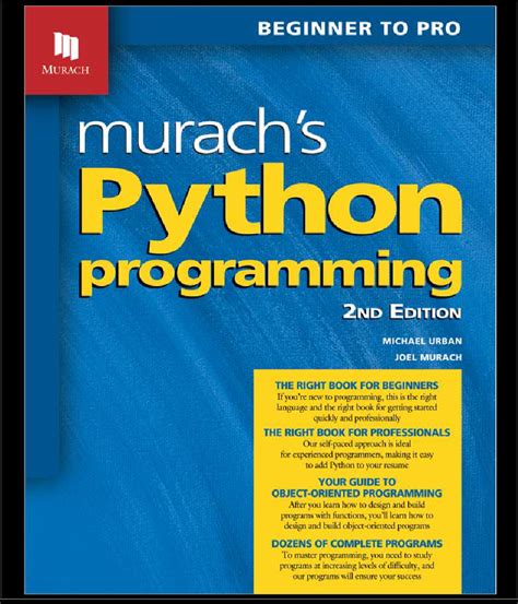 EBook Image OCR Murach S Python Programming E Joel Murach Michael Urban Scholarfriends