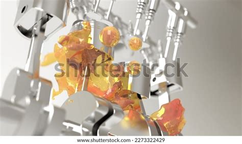 3d Illustration Engine Lubricant Certificate Protect Stock Illustration