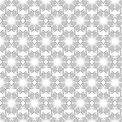 Premium Vector White And Gray Geometric Lines Floral Pattern Free Vector Art