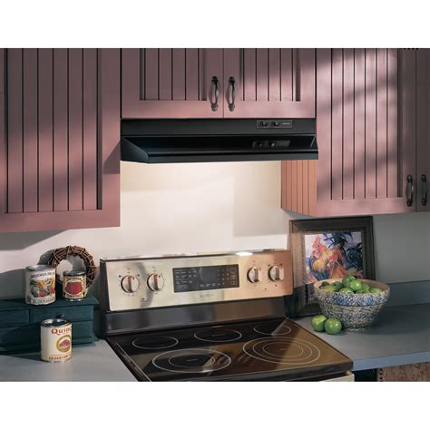 423623 Broan® 36 Inch Under Cabinet Range Hood Wlight Black