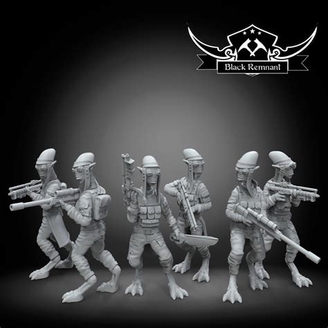 Gossam Commandos 6 Black Remnant Legion Compatible 3d Printed Etsy