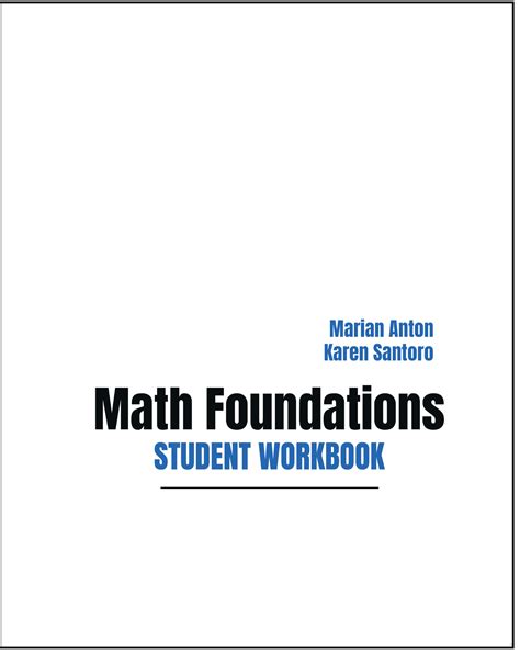 Math Foundations Student Workbook Higher Education
