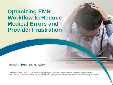 Pptx Optimizing Emr Workflow To Reduce Medical Errors And Physician