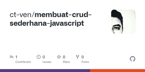Github Ct Venmembuat Crud Sederhana Javascript