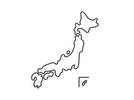 免费矢量 日本列島簡單地圖