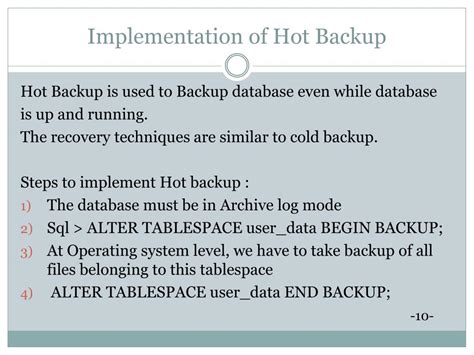 Ppt Back Up And Recovery Strategies In Oracle Database Powerpoint