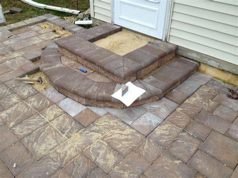 Patio Pavers Last Step Is To Build Steps Building A Patio Paver Patio Diy Backyard Patio