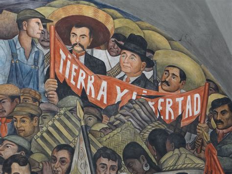 Mural Detail Zapata Tierra Y Libertad Revolución Mexicana Diego