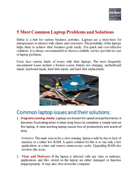 PPT Most Common Laptop Problems And Solutions PowerPoint Presentation ID