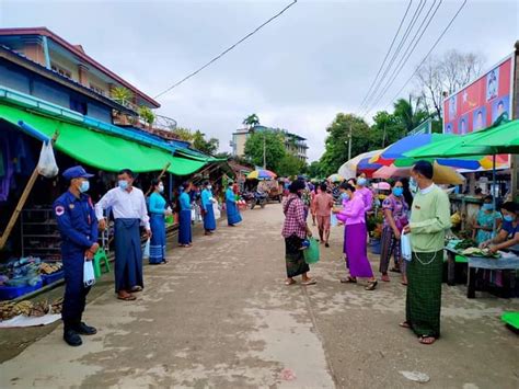 တနိုင်းမြို့နယ်၌ ဆာမ်ဆာ့နှင့် မုန်ဒိန်ရပ်ကွက်ရှိ ပျံကျဈေးနှင့် လူစည