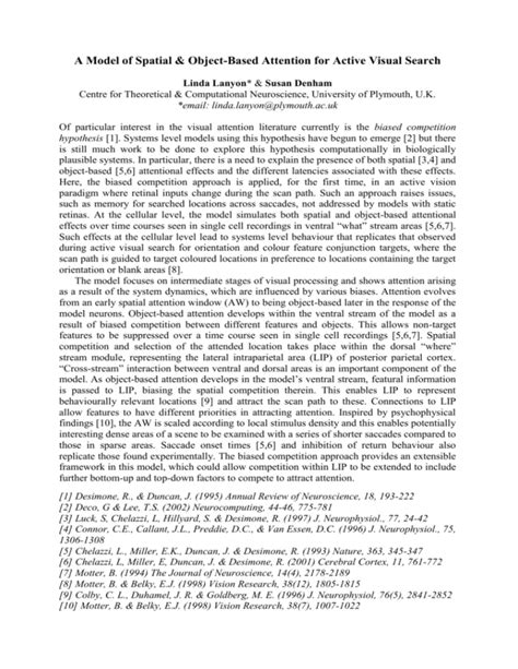 A Model Of Spatial And Object Based Attention For Active