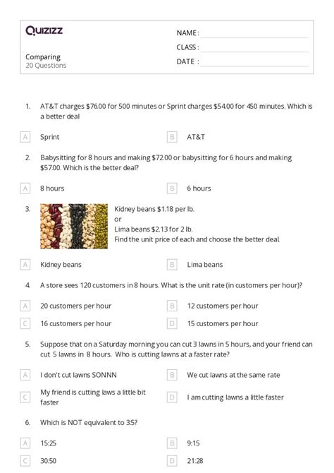 50 Comparing Numbers 11 20 Worksheets For 6th Grade On Quizizz Free And Printable