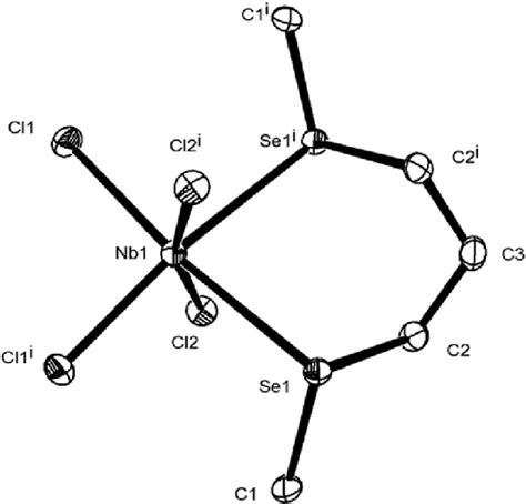 The Structure Of [nbcl 4 {mese Ch 2 3 Seme}] Showing The Atom Download Scientific Diagram