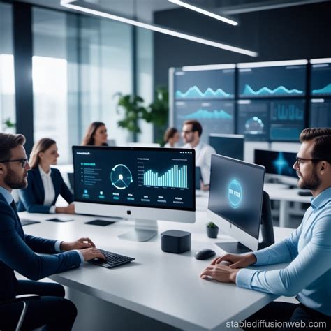 Healthcare Data Analysis At Byteiq Office Stable Diffusion Online