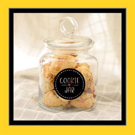 Farmhouse Round Cookie Jar Label Vinyl Decal Sticker For Kitchen