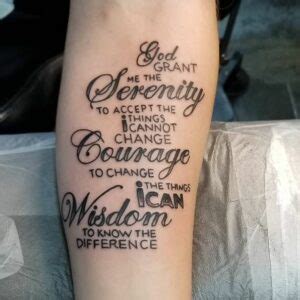 105 Serenity Prayer Tattoo Ideas To Give You A Guiding Hand