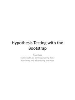 Hypothesis Testing With The Bootstrap TAU Hypothesis Testing With The Bootstrap Tau Pdf