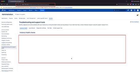 Accessing Jira Data Center Instance Health Page Load Balancer Vs Node Direct Url Jira