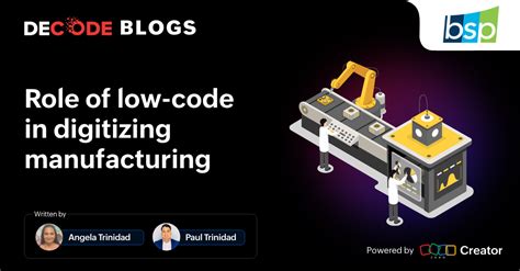 The Role Of Low Code In Digitizing Manufacturing Decode A Publication By Zoho Creator