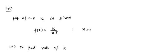 Answered 10 X≤1 A Find The Value Of K B Obtain The Mean Value Of