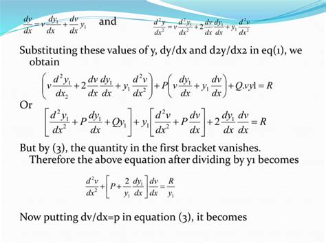 Linear Differential Equation Of Second Order Pptx