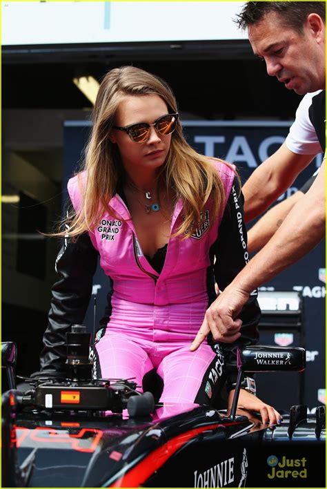 Cara Delevingne Gets Into Her Racing Jumpsuit At F1 Grand Prix Photo