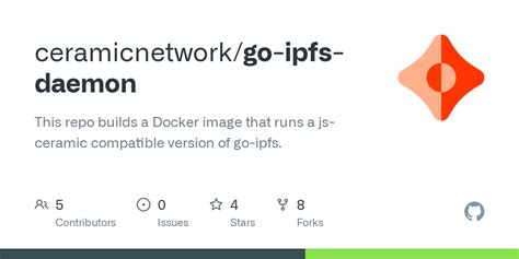 Github Ceramicnetworkgo Ipfs Daemon This Repo Builds A Docker Image That Runs A Js Ceramic